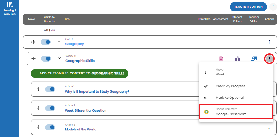 How to Assign Content In Google Classroom – Studies Weekly