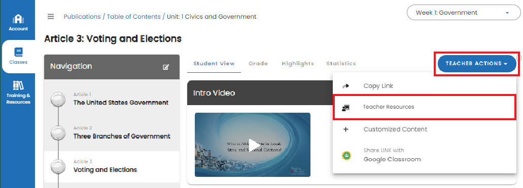How to Access and Navigate Teacher Resources – Studies Weekly