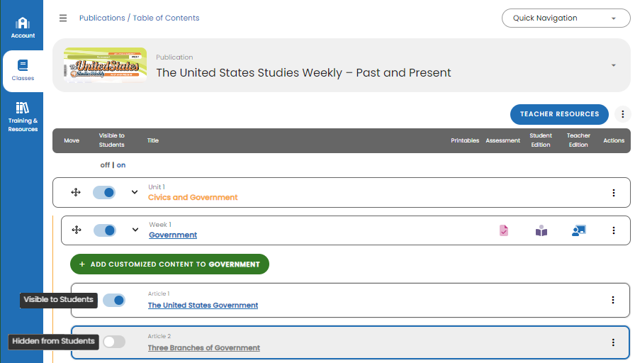 How to Hide Content from Students – Studies Weekly