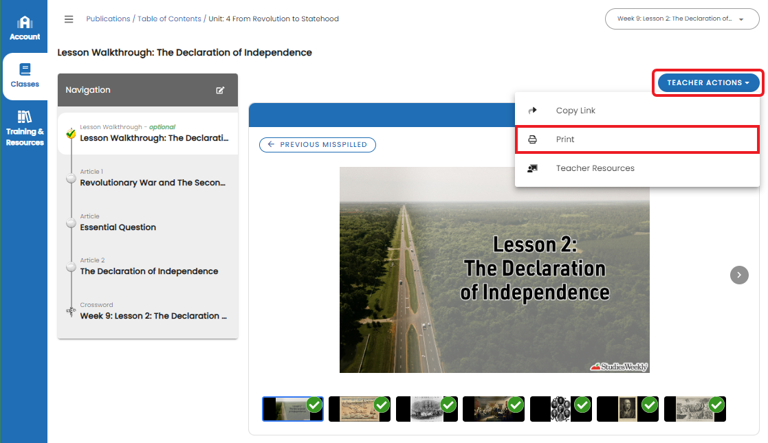 Lesson Walkthroughs – Studies Weekly