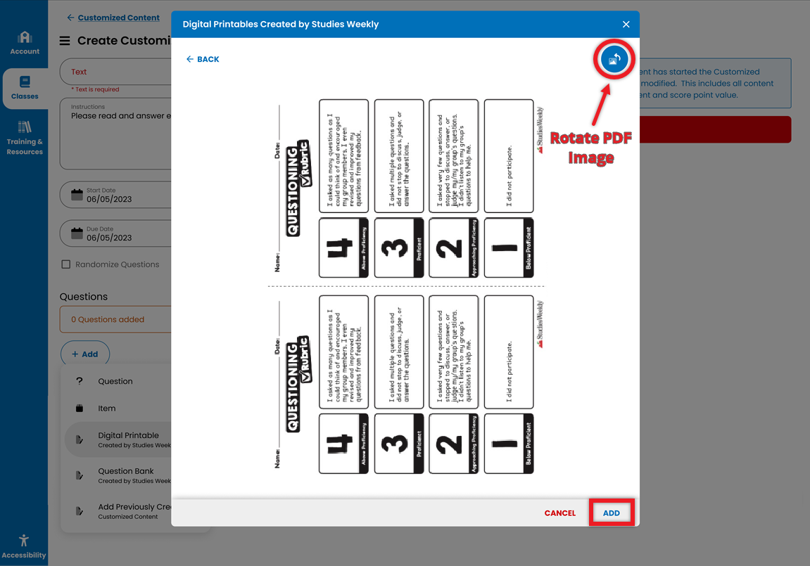 Digital Printable Question Type – Studies Weekly