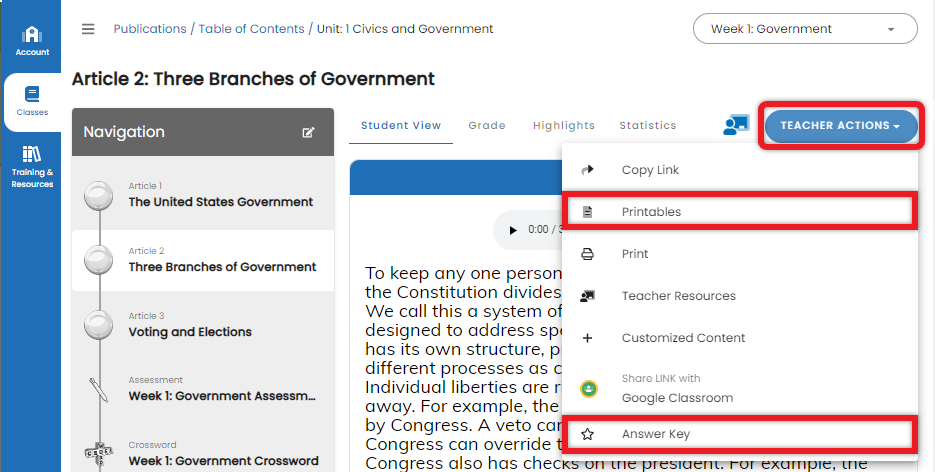 How to Find and Print Answer Keys and Printables – Studies Weekly