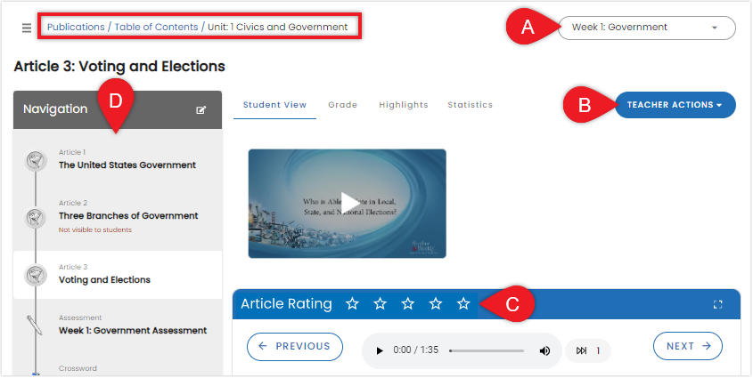 How to Navigate the Table of Contents – Studies Weekly