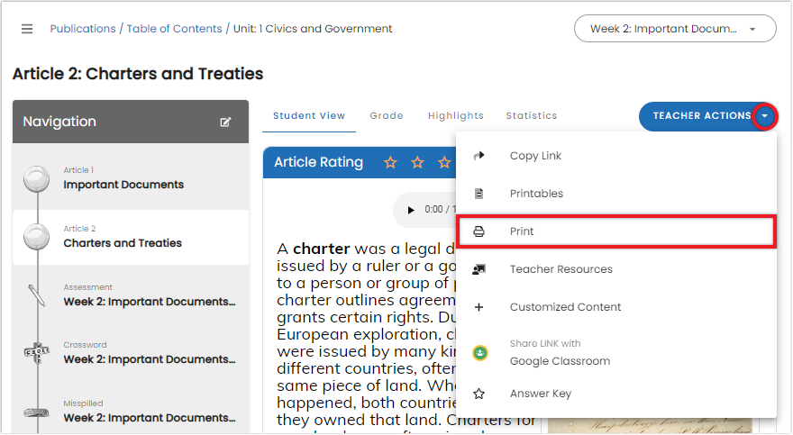 How to Print Studies Weekly Online Materials – Studies Weekly