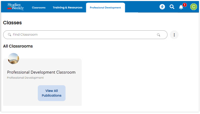 Professional Development Classroom – Studies Weekly