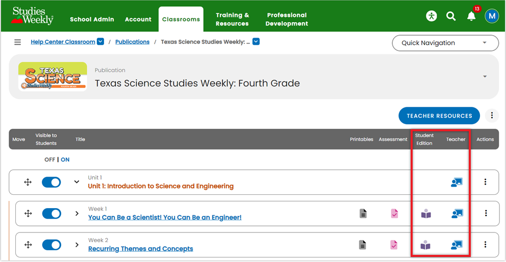 Texas Science Studies Weekly Component Navigation – Studies Weekly