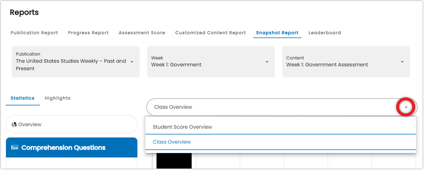 How to Navigate the Snapshot Report – Studies Weekly
