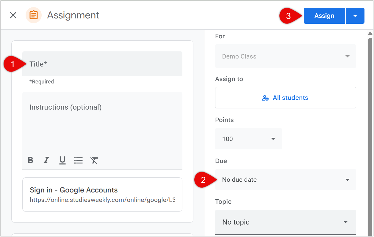 How to Assign Content in Google Classroom – Studies Weekly