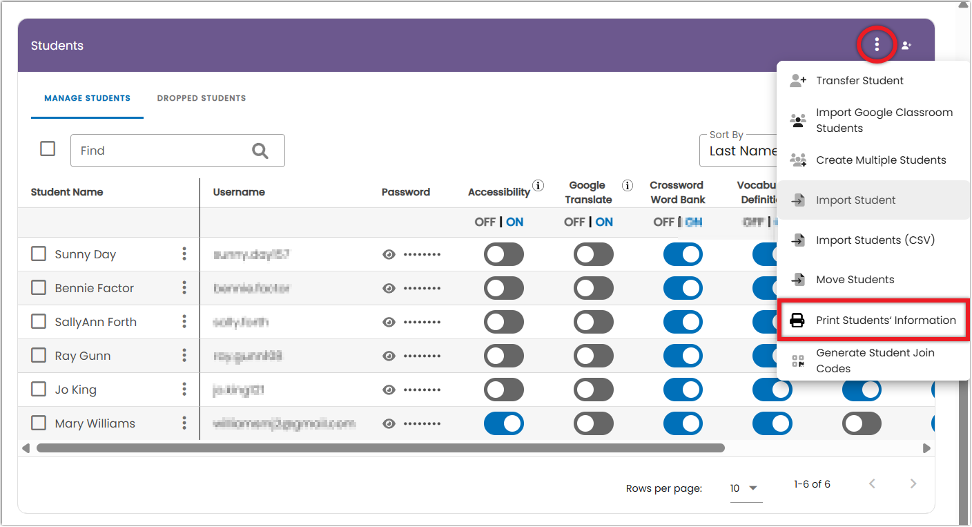 How To Print Student Usernames and Passwords – Studies Weekly